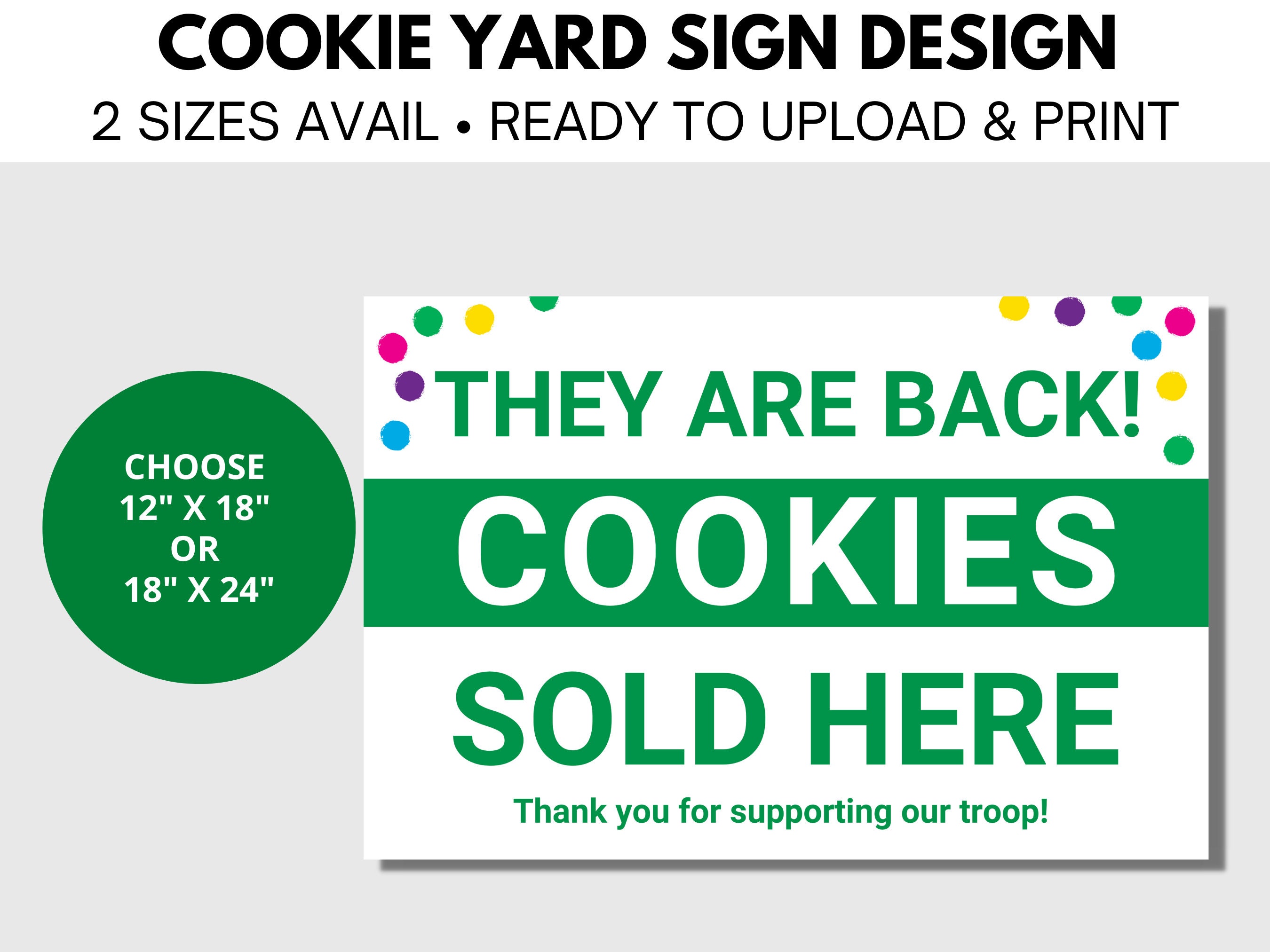 Cookie Yard Sign Design INSTANT DOWNLOAD - Etsy
