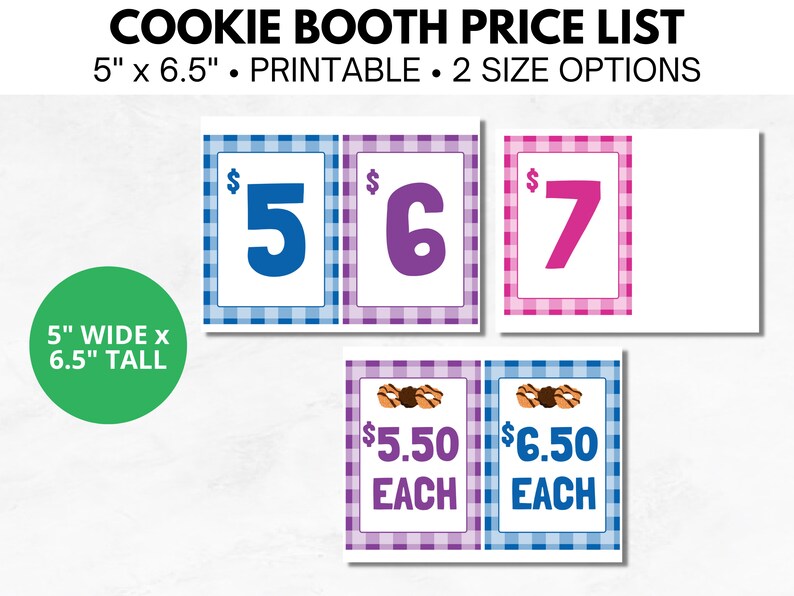 Cookie Booth Price List | Scout Cookies | Cookie Selling Decor - Etsy