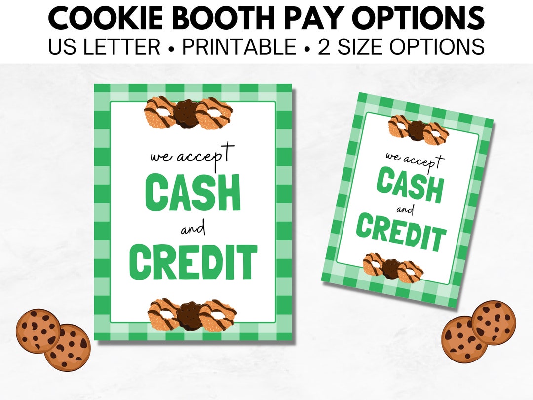 Cookie Booth Payment Methods | Scout Cookies | Cookie Selling Decor ...