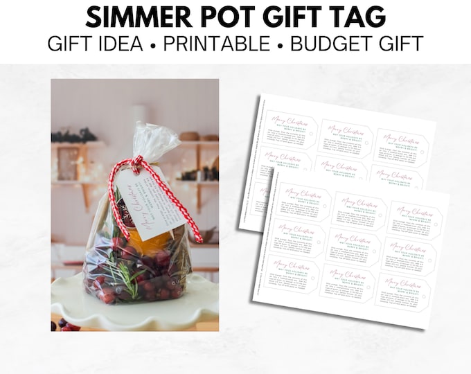 Christmas Simmer Pot Gift Tag Printable PDF - Etsy Canada