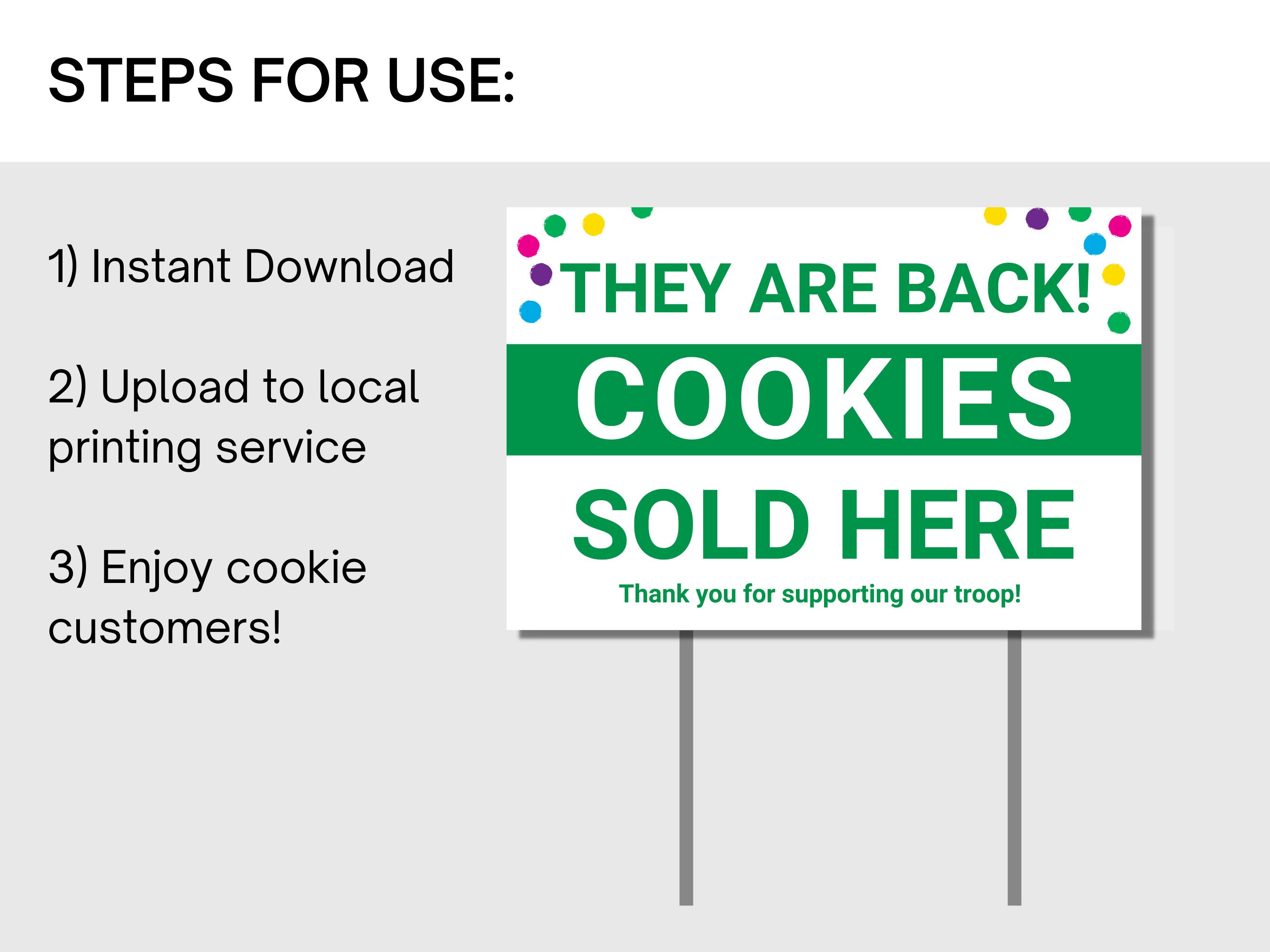 Cookie Yard Sign Design INSTANT DOWNLOAD - Etsy