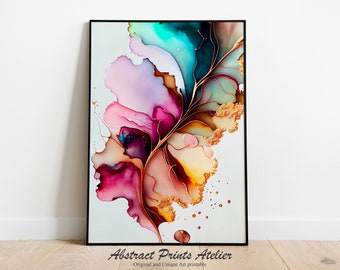 Fluid Ink Art Print - Etsy