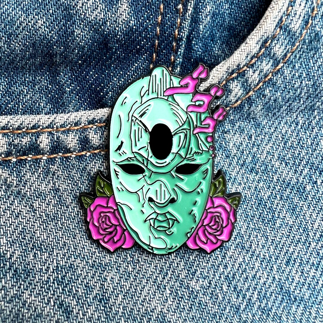 Anime Enamel Pin Evil Stone Face - Etsy