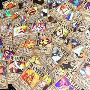 Matte Anime Stickers Mini Wanted Posters - Etsy
