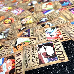 Matte Anime Stickers Mini Wanted Posters - Etsy