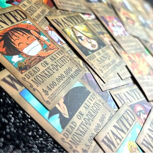 Matte Anime Stickers Mini Wanted Posters - Etsy