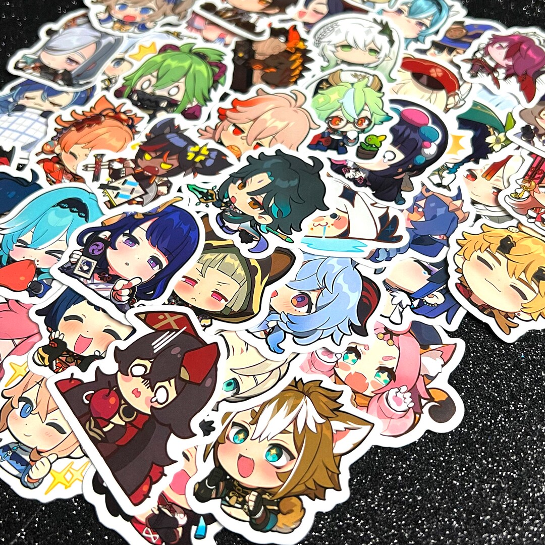 Genshin Impact Cute Glossy Stickers - Etsy