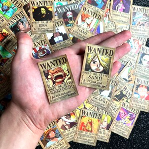 Matte Anime Stickers Mini Wanted Posters - Etsy