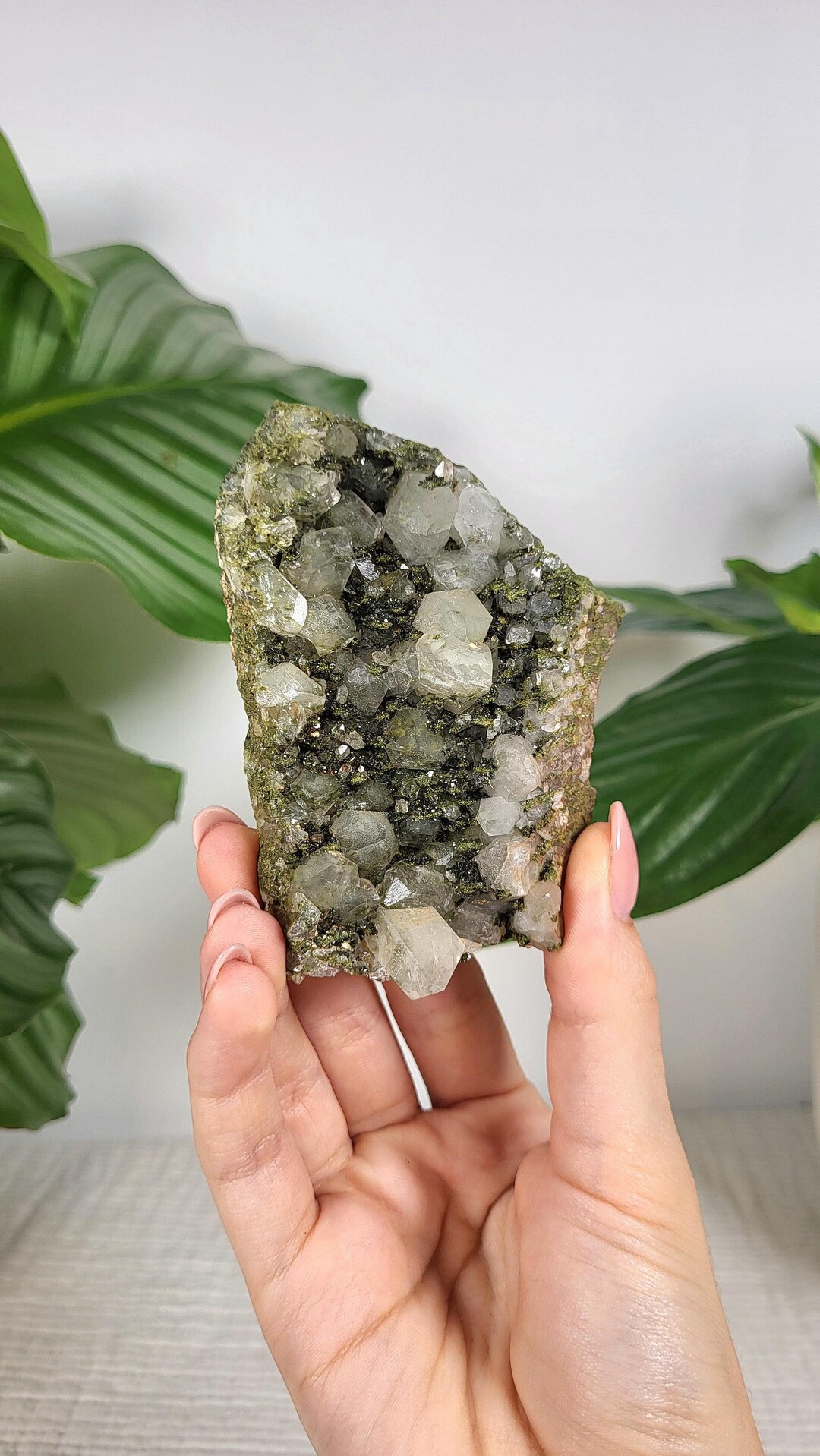 Forest Epidote on Quartz, High Quality Natural Specimen From Turkey ...