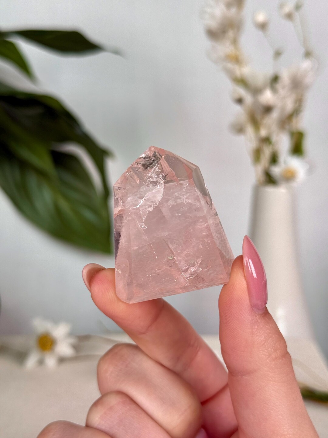 Bahia Rose Quartz Tower, Natural Quality Hand-carved Crystal From Bahia ...
