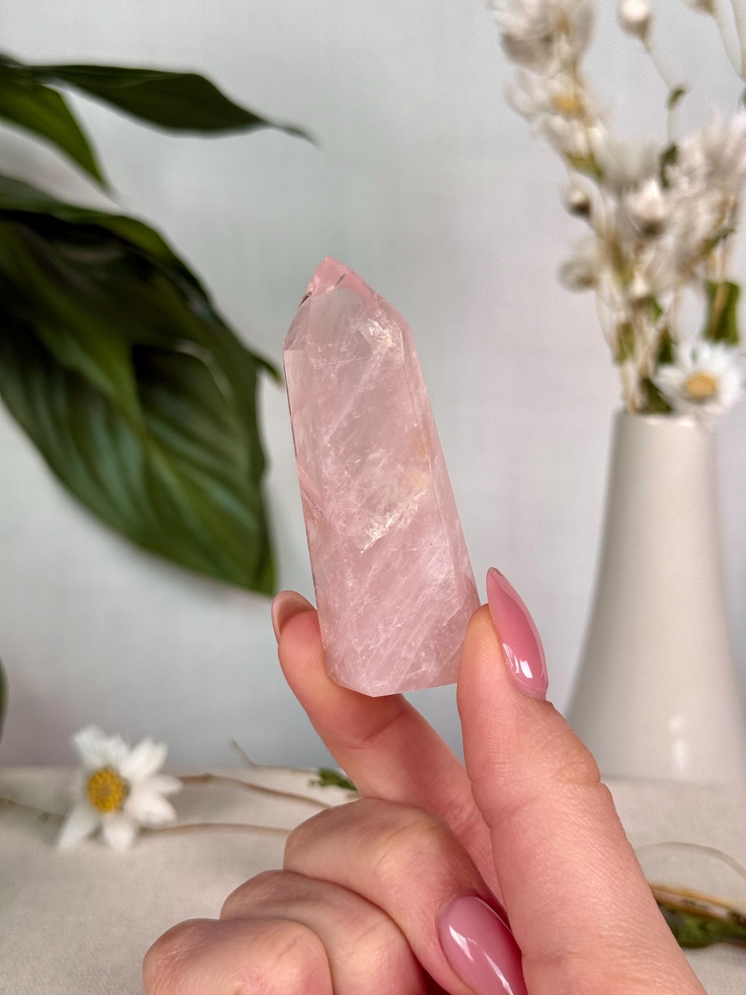 Bahia Rose Quartz Tower, Natural Quality Hand-carved Crystal From Bahia ...