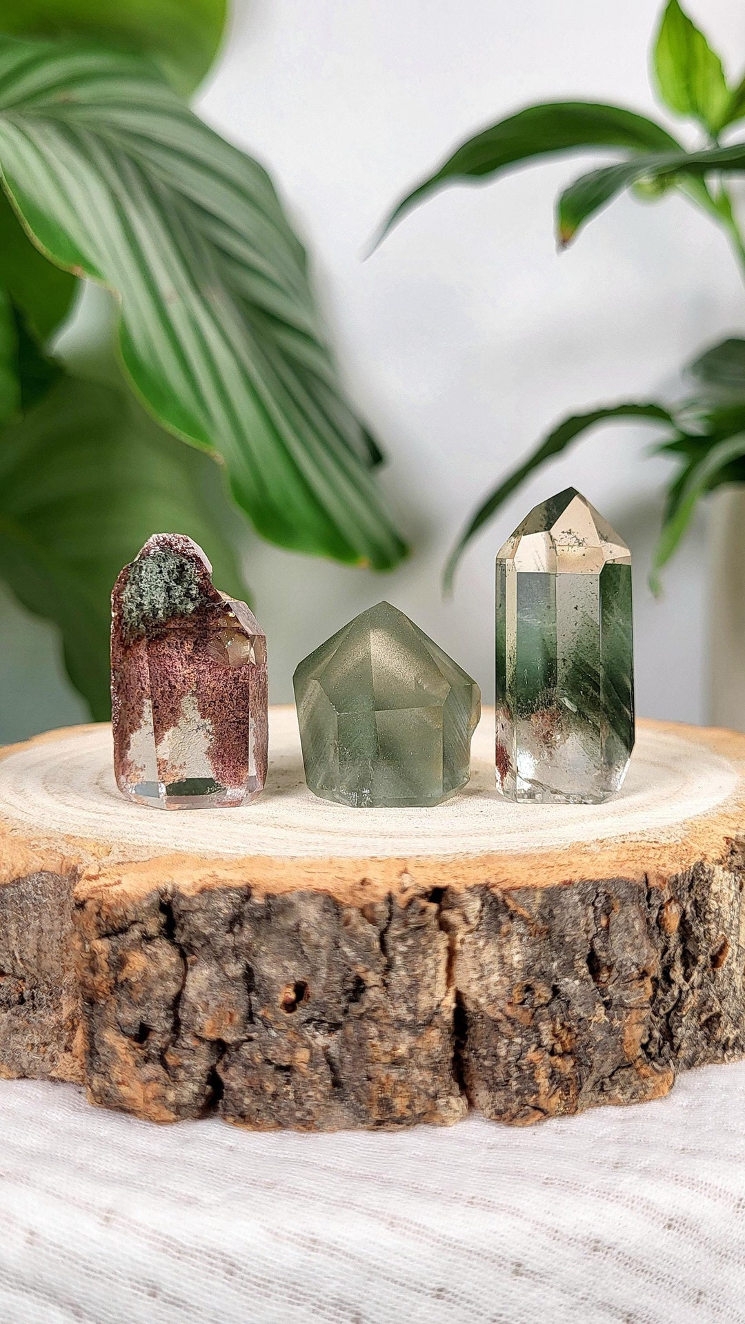 Natural Lodolite Tower, Garden Quartz With Hematite and Chlorite ...