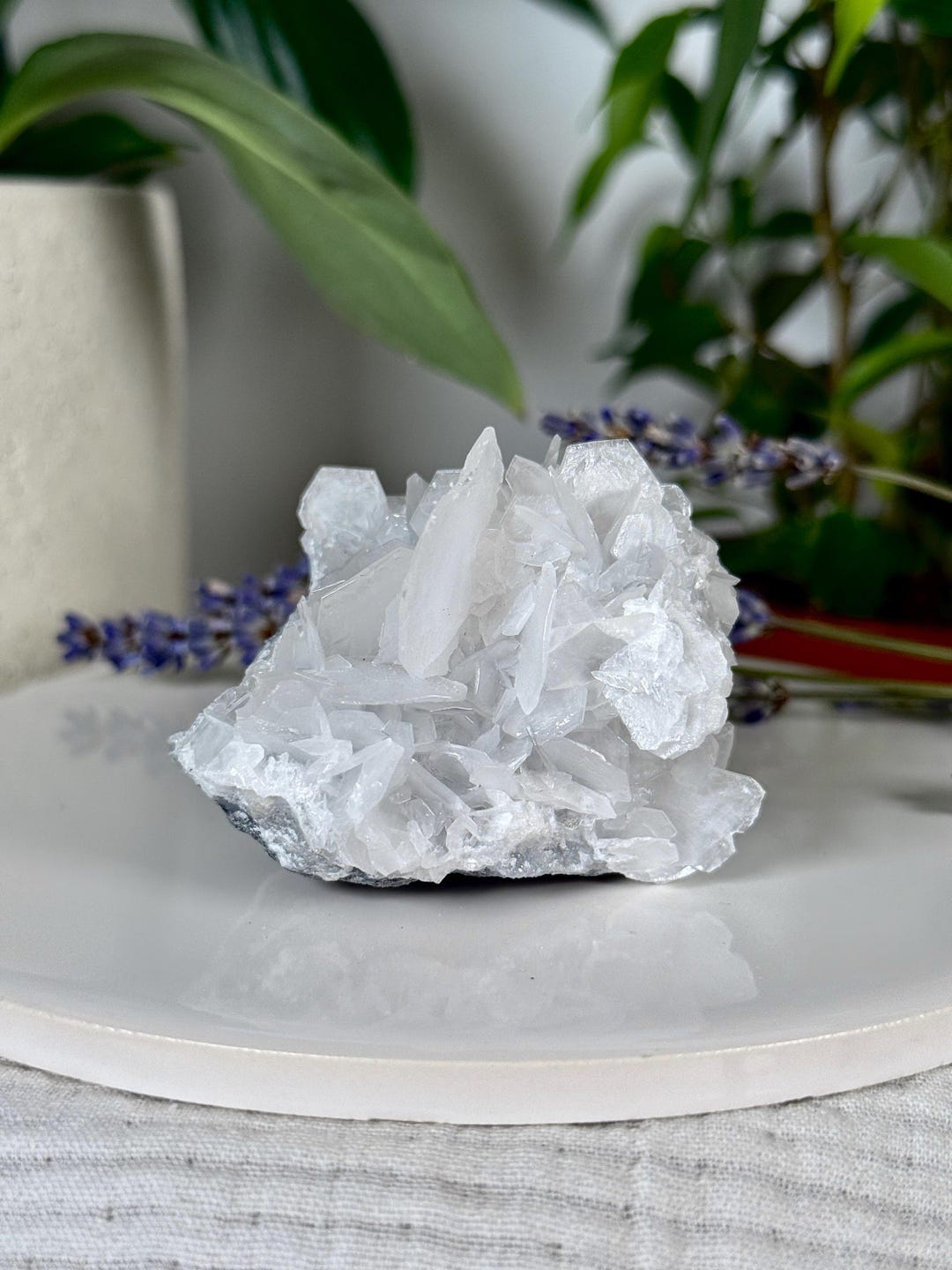 Natural Paper Calcite Specimen, White Rose Paper Calcite Raw, 119.99g ...