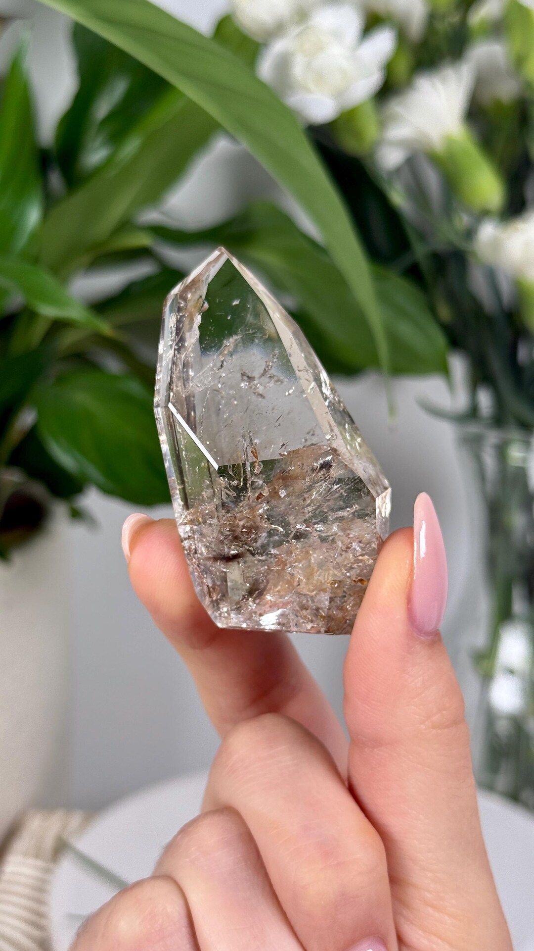 Polished Elestial Quartz Freeform, Natural Crystal Carving [PELF07] - Etsy