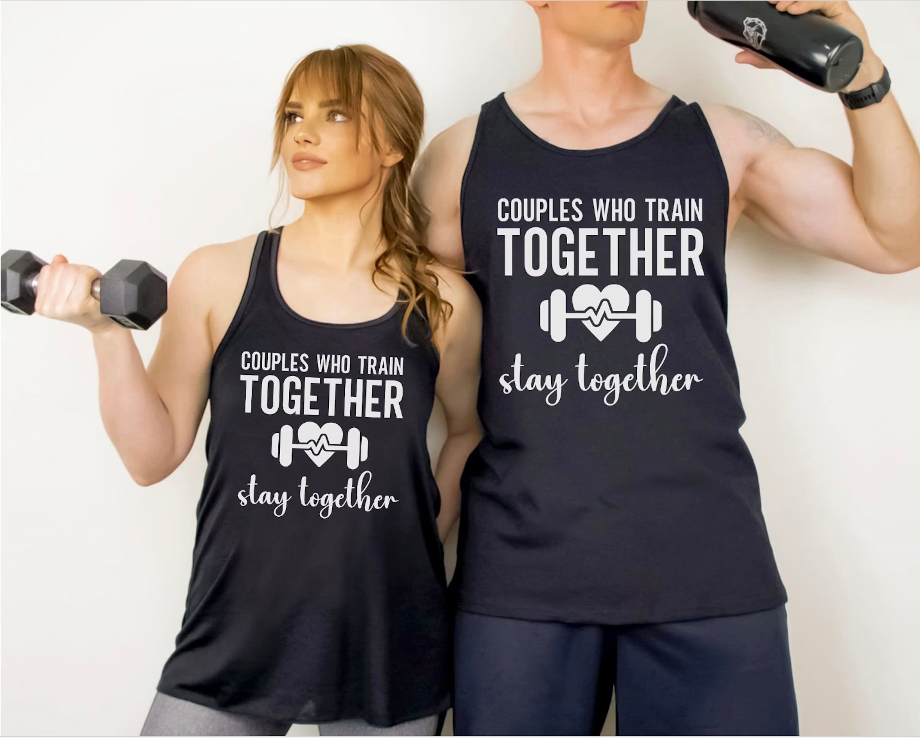 Gym Shirts for Couple Workout T-shirt Fitness Gift Workout Buddies Gym ...
