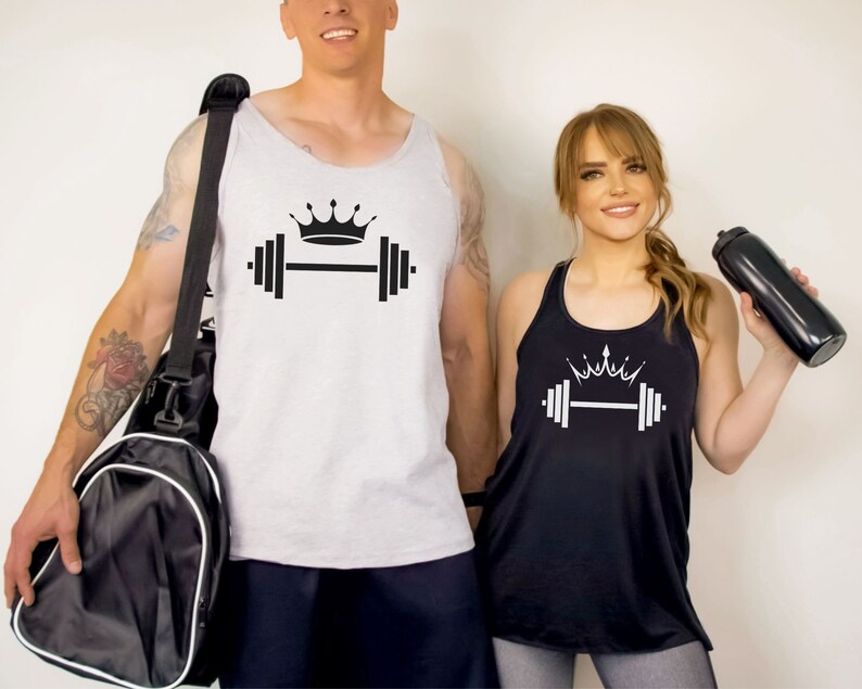Gym Shirts for Couple Workout T-shirt Fitness Gift Workout Buddies Gym ...