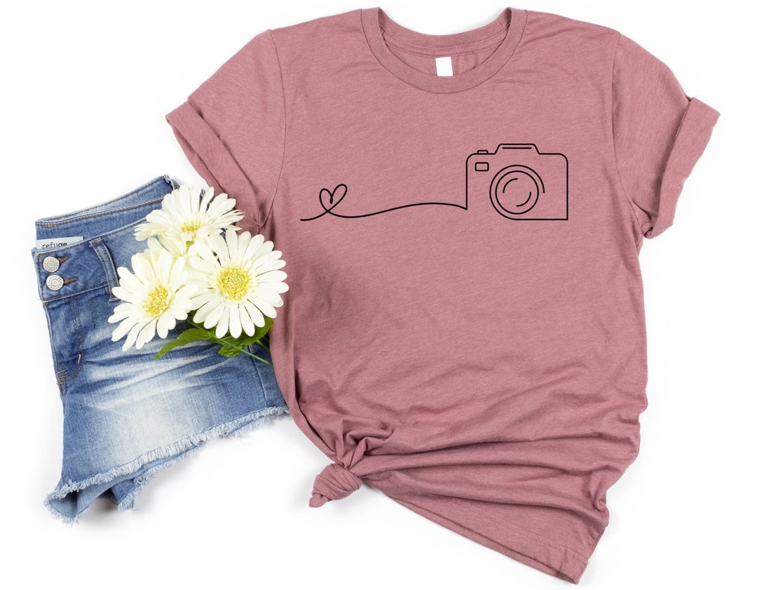 Camera Shirt, Photographer Shirt, Camera Heartbeat Shirt, Photography ...