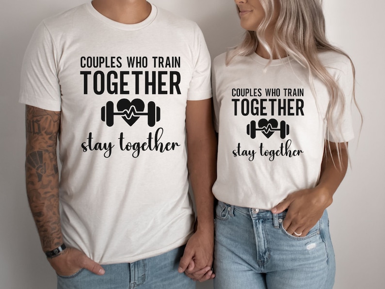 Gym Shirts for Couple Workout T-shirt Fitness Gift Workout Buddies Gym ...