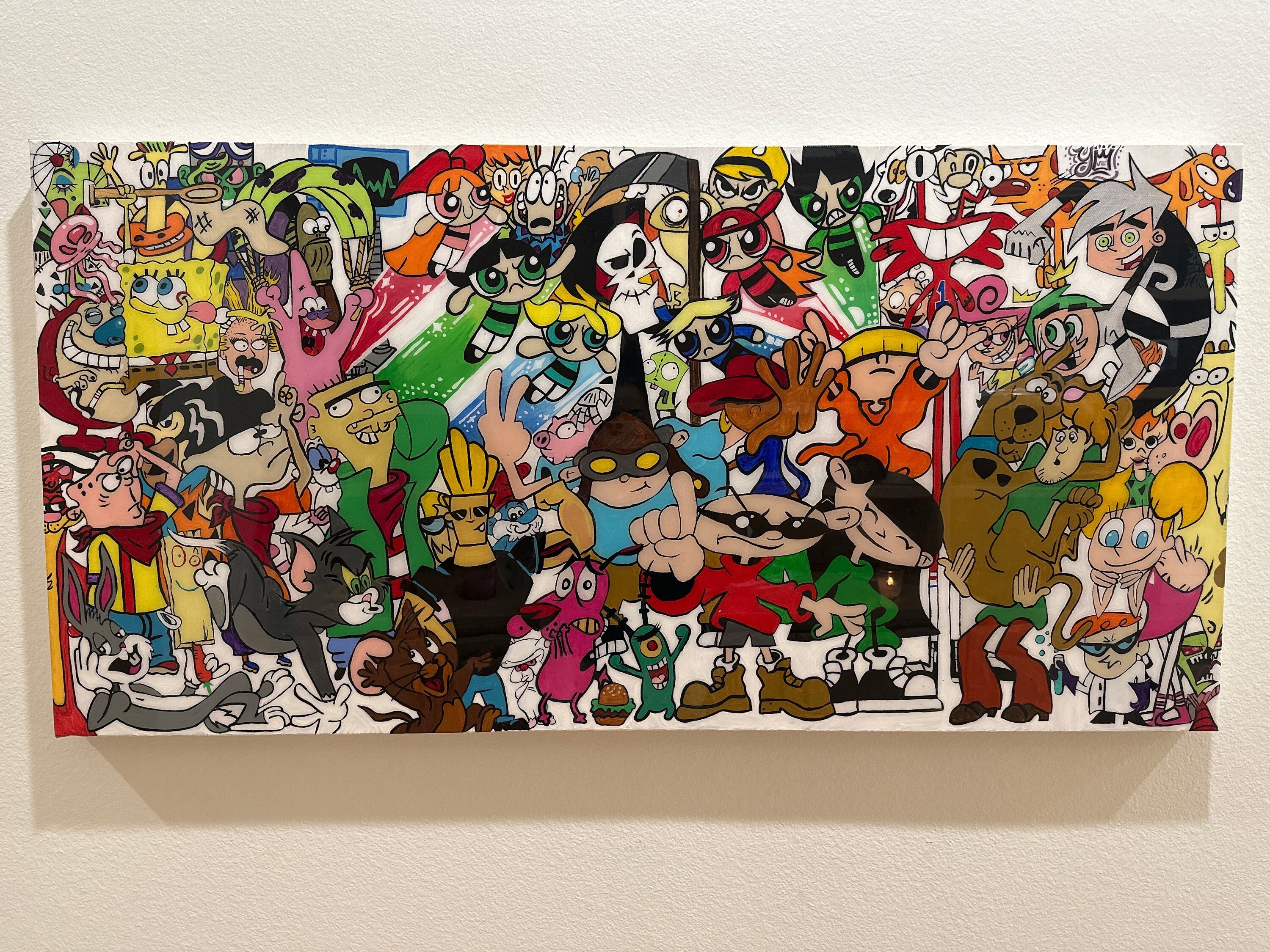 90s Baby Custom Cartoon Painting - Etsy