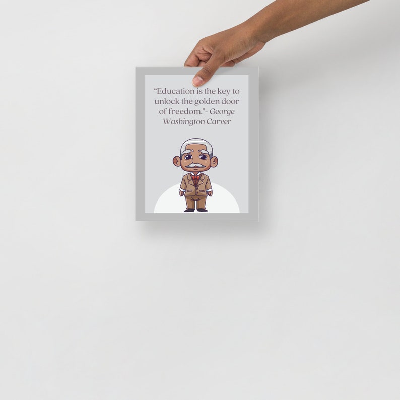 George Washington Carver Inspiring Quote - Cute Kawaii Poster for Child ...