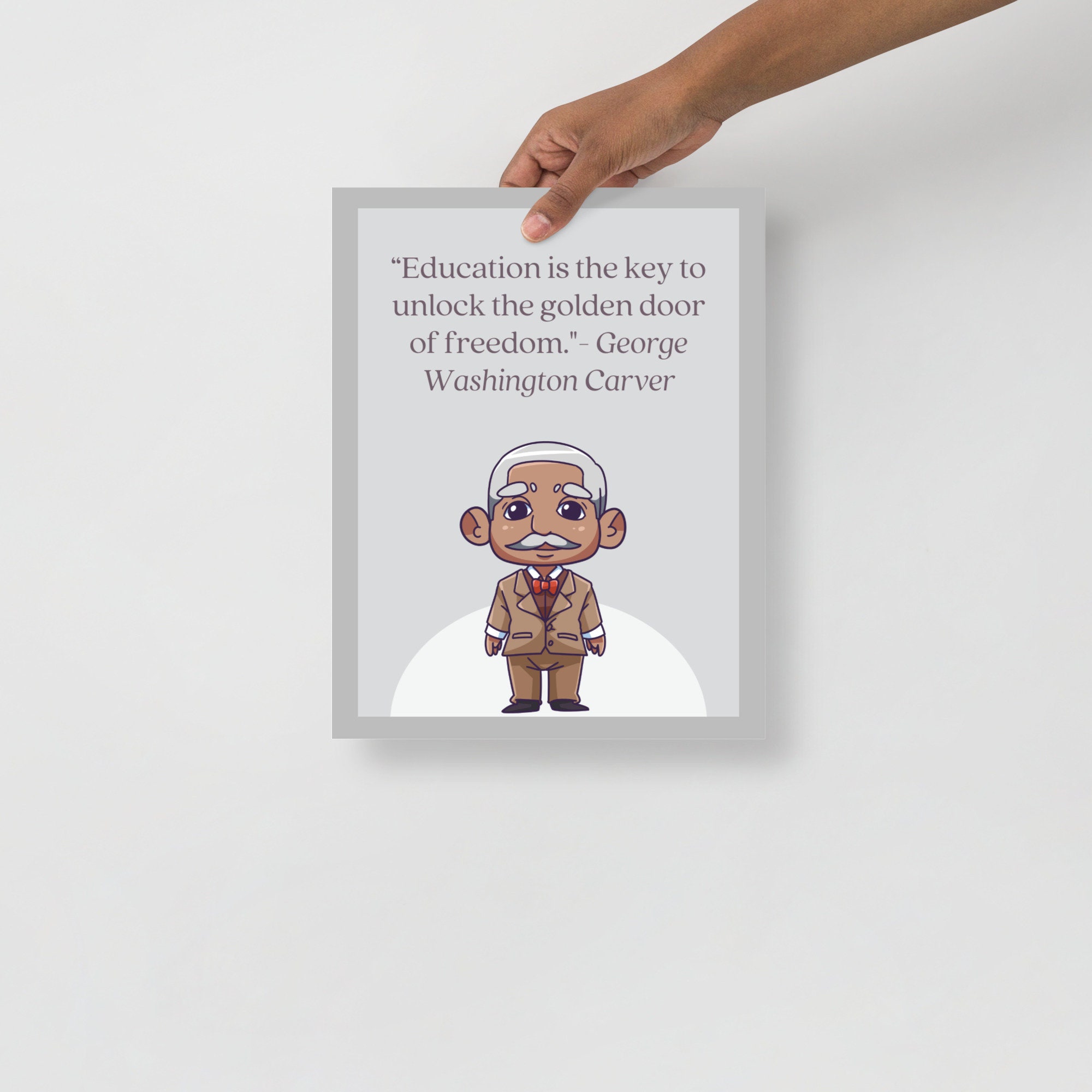 George Washington Carver Inspiring Quote - Cute Kawaii Poster for Child ...