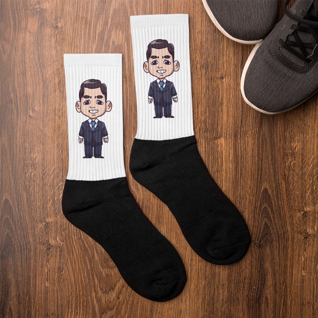 John F. Kennedy Kawaii-themed Socks - Etsy