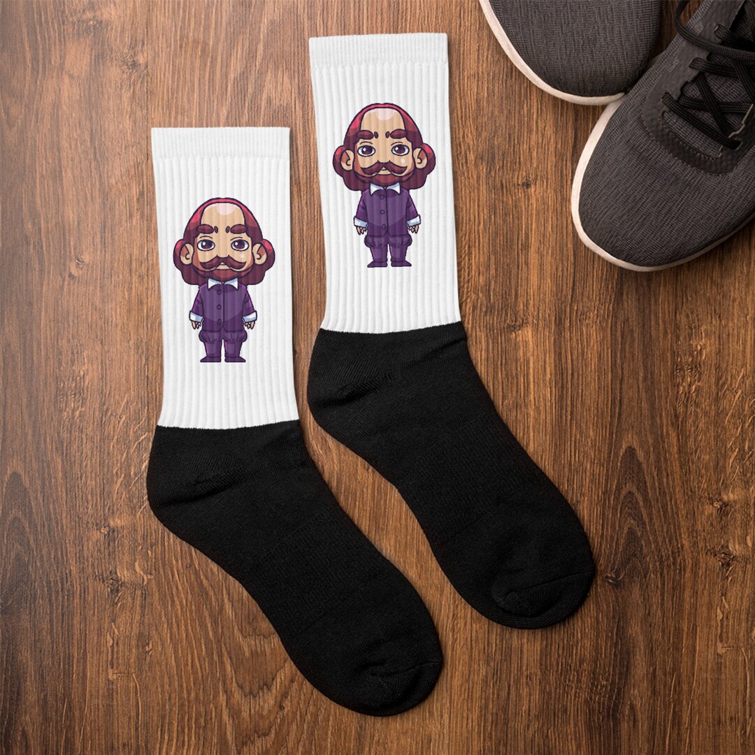 William Shakespeare Kawii-themed Socks - Etsy