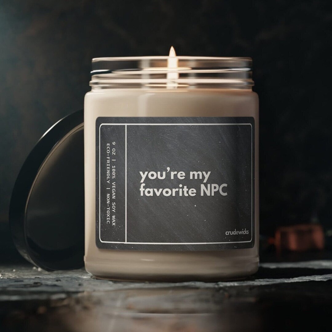 Gamer Gift Funny Candle NPC Birthday Gift for Him Nerdy Husband Gift ...