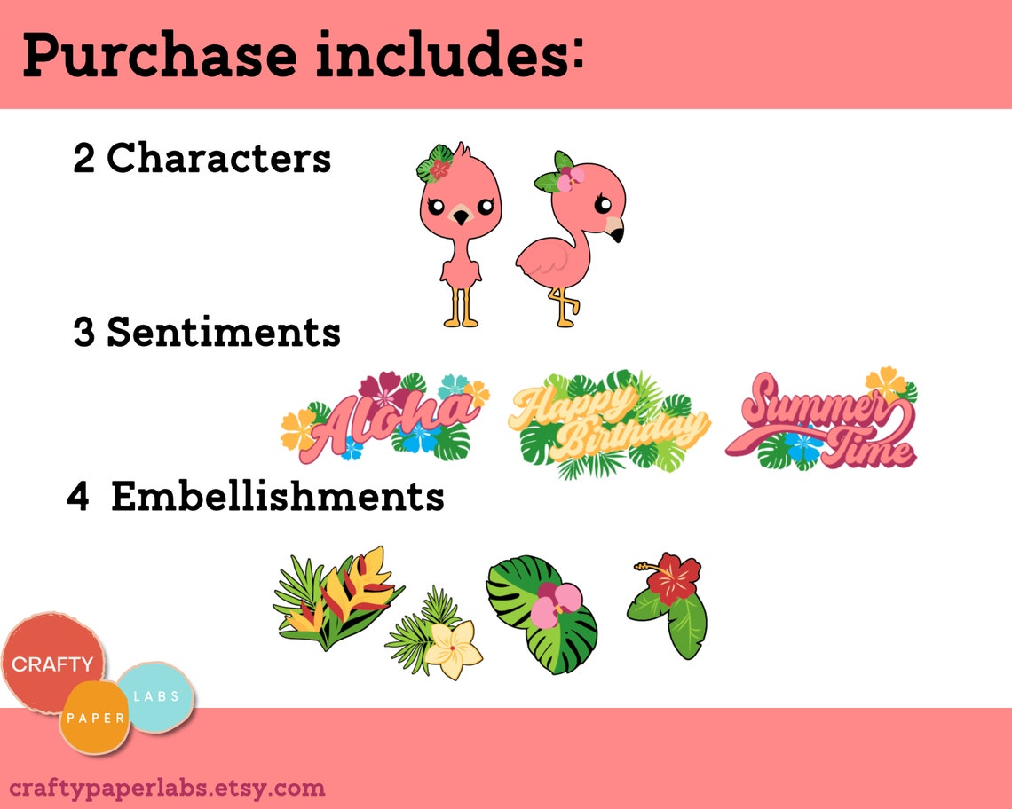 Flamingo SVG Cricut Cutting File for Paper Crafts | Summer Digital ...