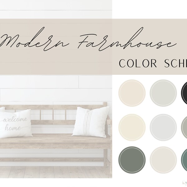 Modern Farmhouse Color Palette - Etsy