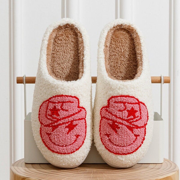 Smiley Face Slippers - Etsy