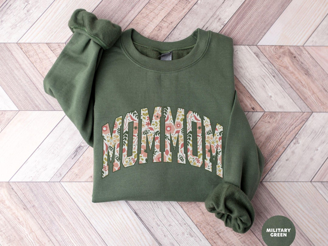 Floral Mommom Sweatshirt Christmas Mom Gift Mommom Crewneck Mothers Day ...
