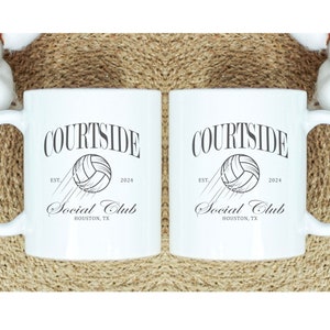 Custom Courtside Social Club Volleyball Tshirt Mothers Day Gift for Volleyball Mom Volleyball ...