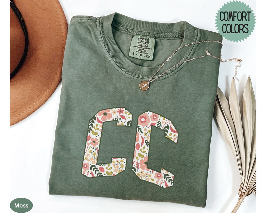 Cc Tshirt Floral CC Shirt Cc Gifts Comfort Colors Cc Shirt Cc Birthday ...