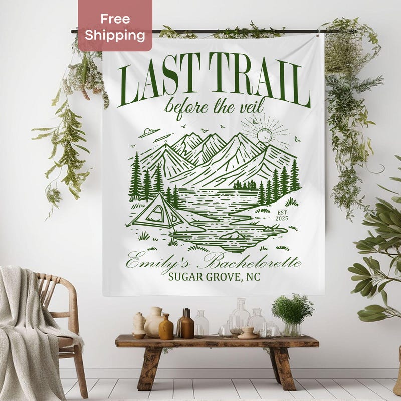 Last Name Camp Flag - Etsy