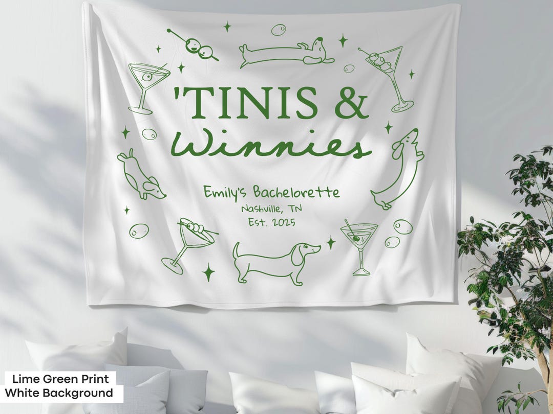 Weenies and Tinis Bachelorette Party Banner Custom Weenies & Martinis ...