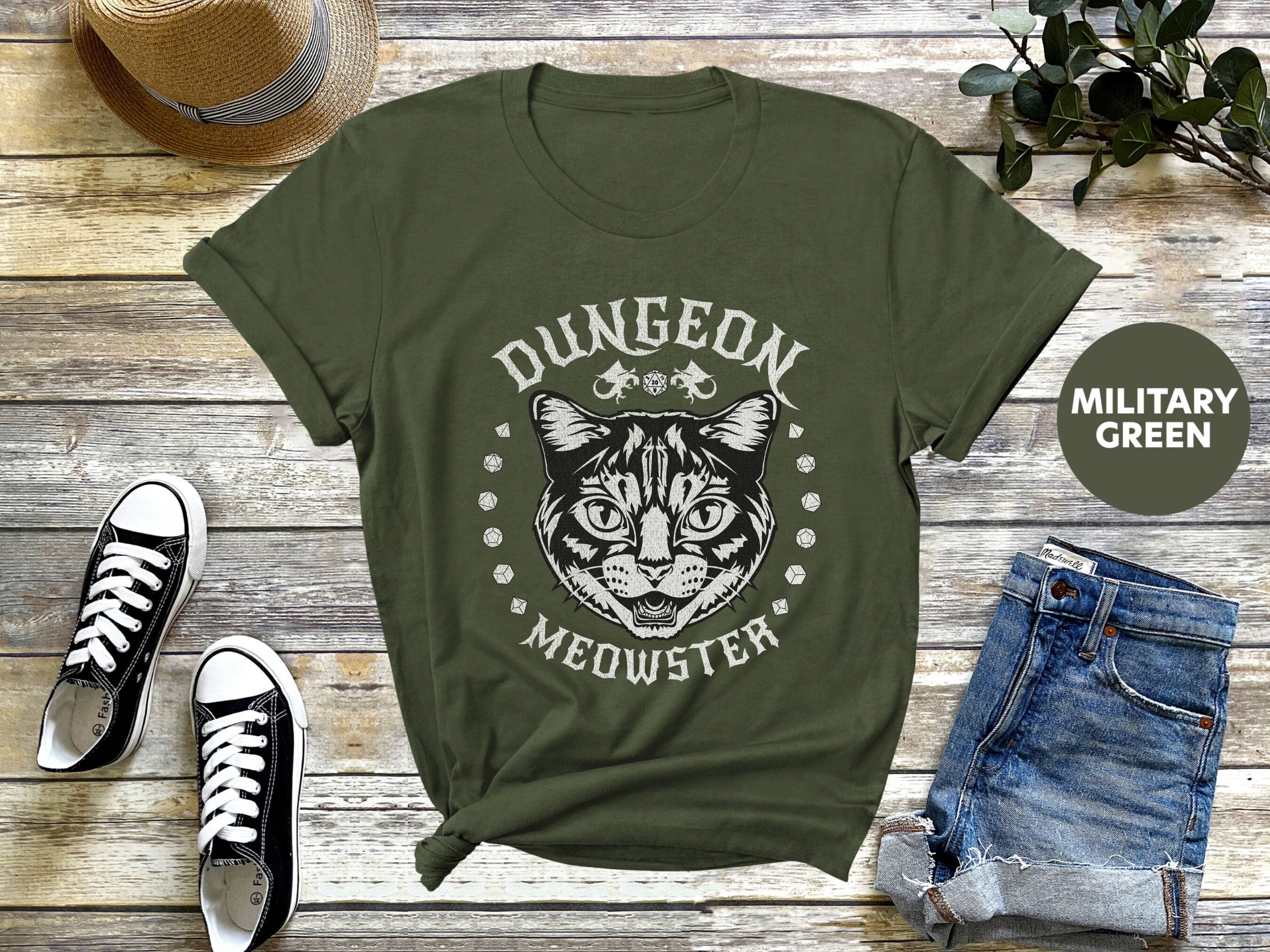 Dnd Cat Shirt Dungeons and Dragons Cat Shirt Dungeon Master - Etsy