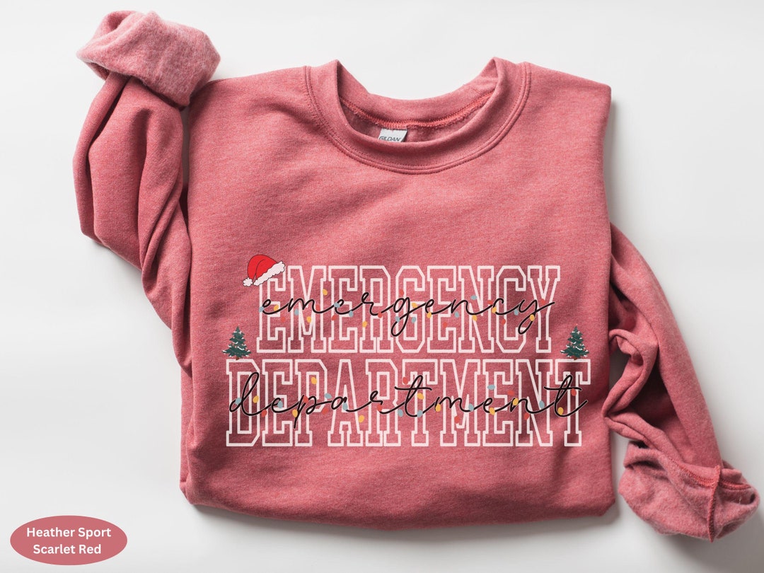 Christmas Emergency Department Sweatshirt ER Department Shirt Xmas ...