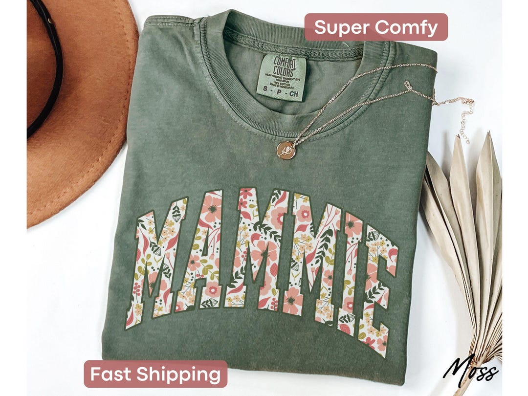 Floral Mammie Shirt Comfort Colors® Mammie T-shirt Mommy Mothers Day ...