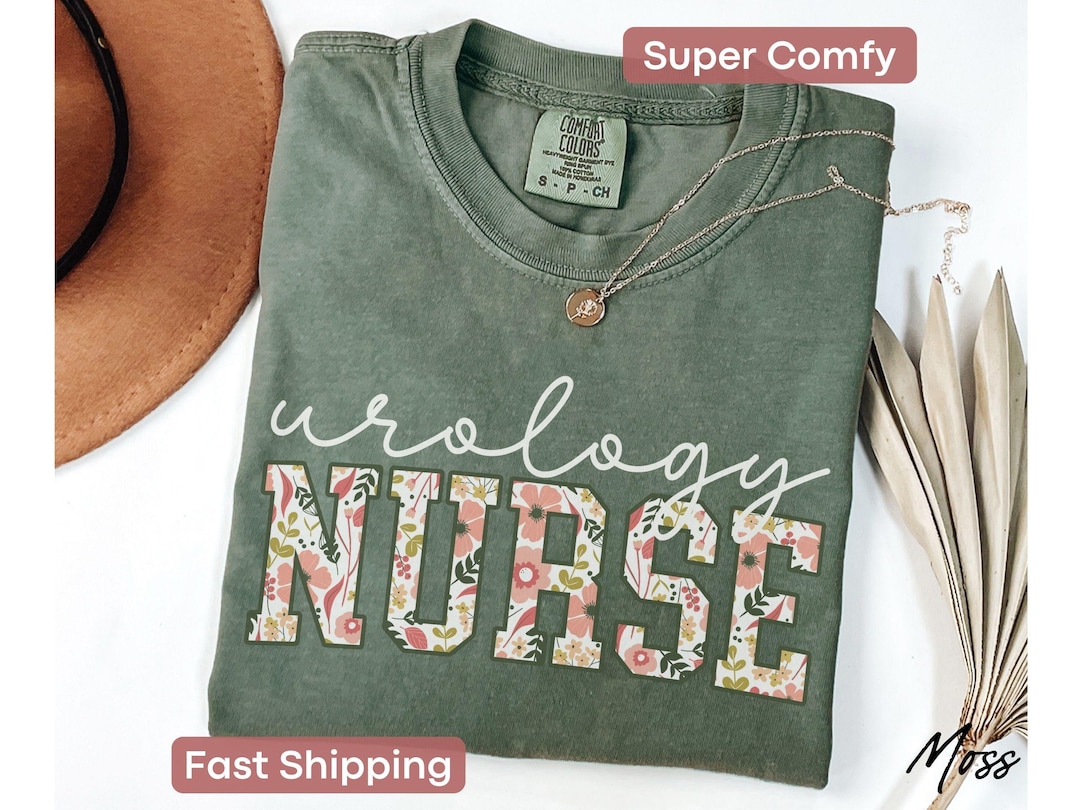 Floral Urology Nurse Shirt Comfort Colors Urology Nurse T-shirt ...