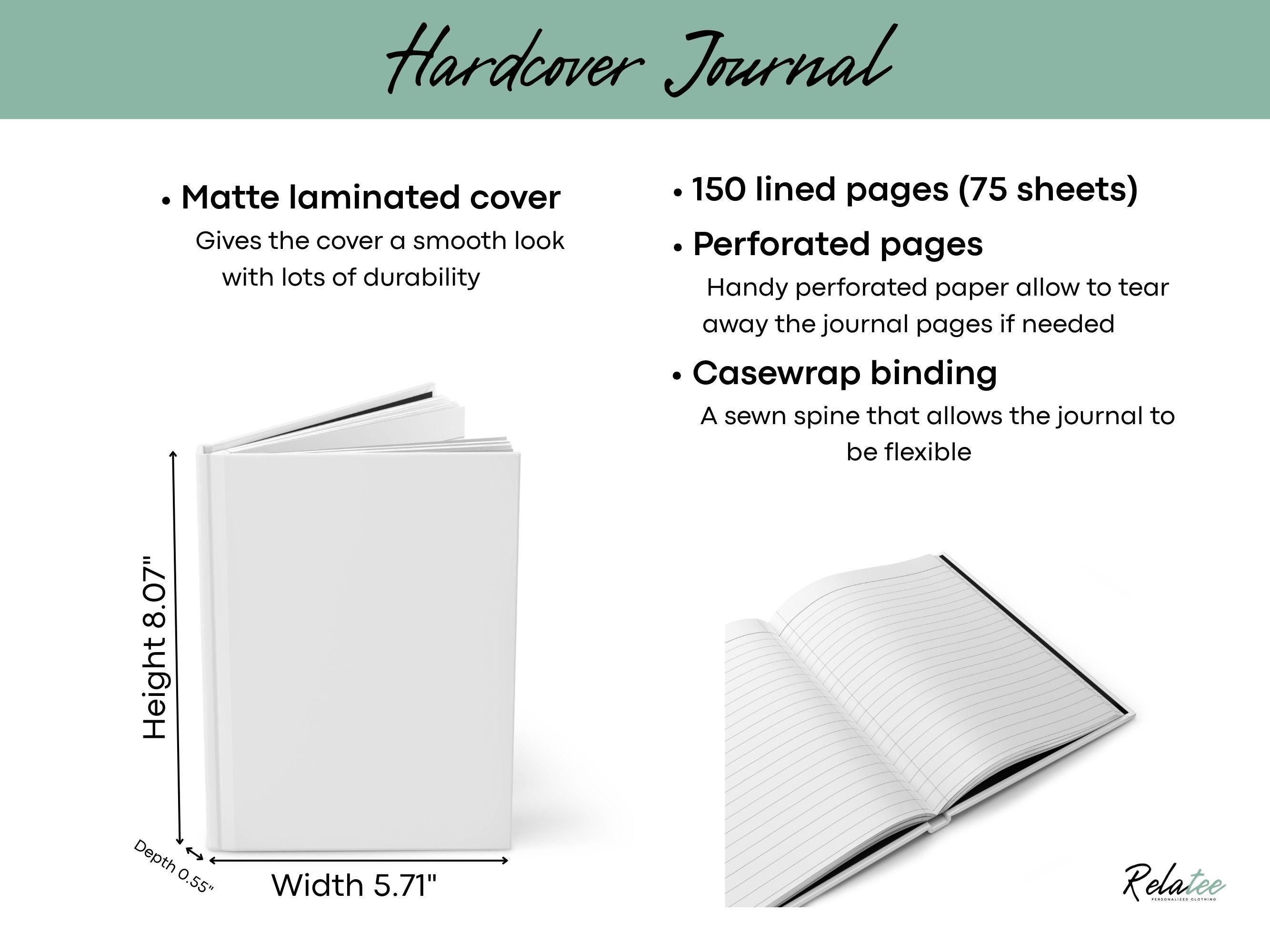 Personalized Monogrammed Journal, Custom Initial Name Hardcover ...