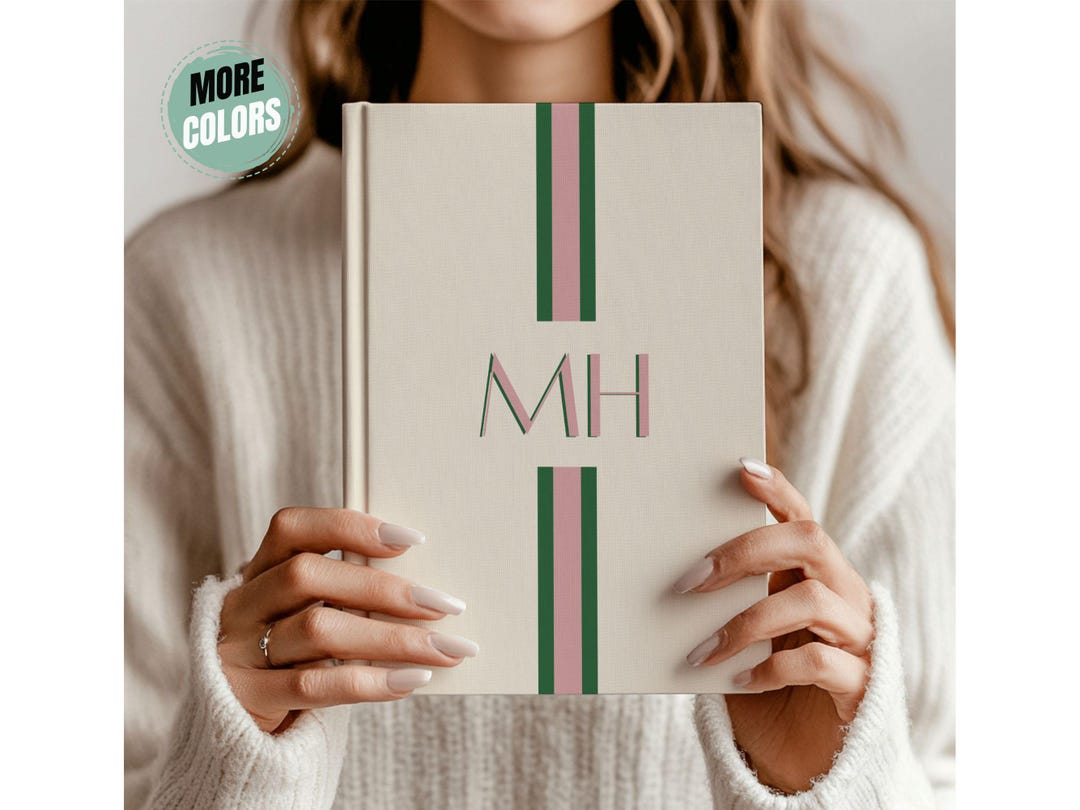 Personalized Hardcover Journal With Name Custom Initials Notebook Diary ...