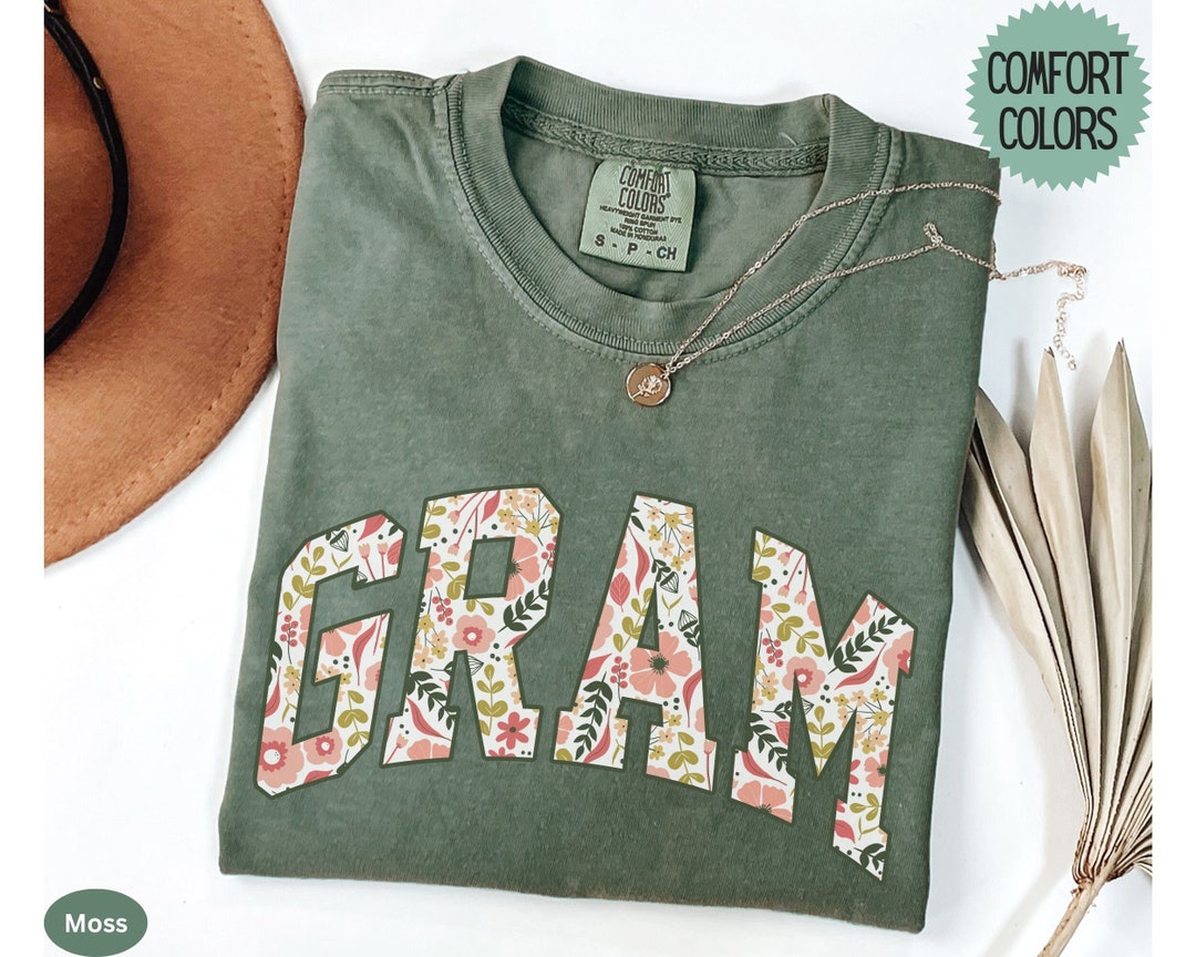 Gram Tshirt Floral Gram Shirt Gram Gifts Comfort Colors Gram Shirt Gram ...
