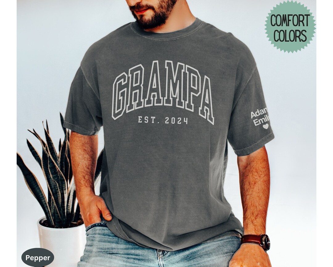 Grampa Sweatshirt Grampa Gift Custom Grampa Shirt With Grandkids Name ...