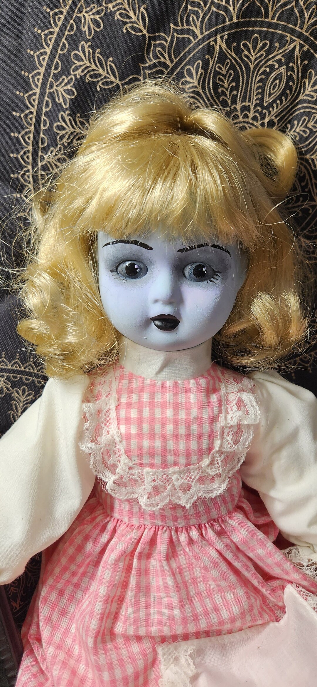 Hand Painted Vintage Cursed Doll - Etsy
