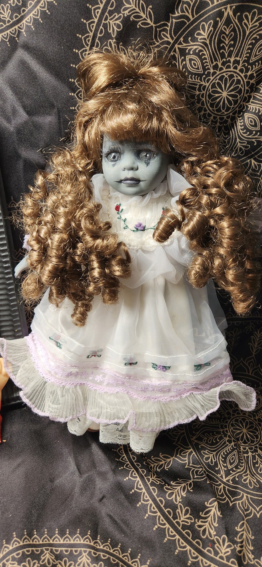 Hand Painted Vintage Cursed Doll - Etsy