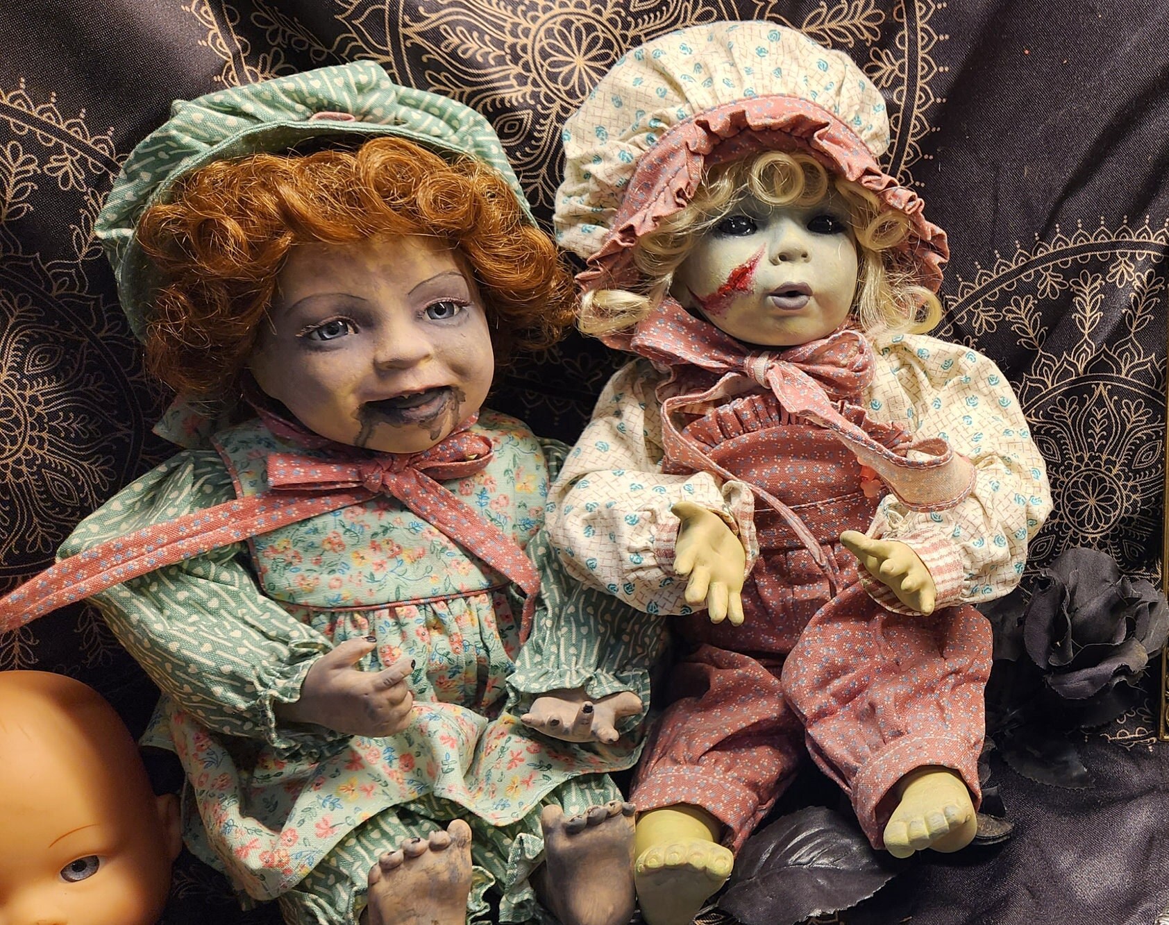 Hand Painted Vintage Cursed Doll - Etsy