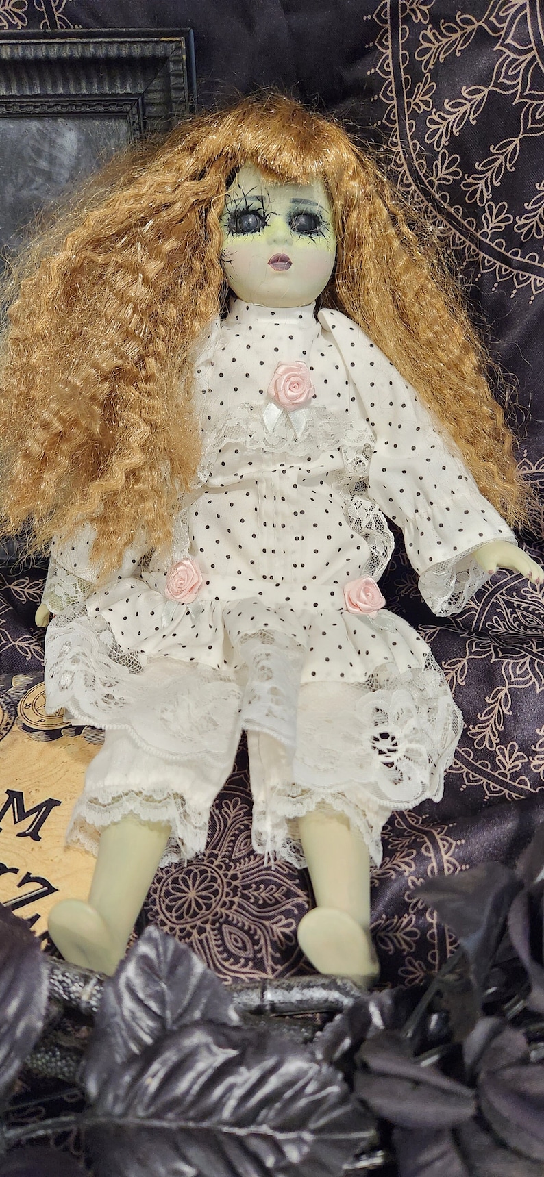 Hand Painted Vintage Cursed Doll - Etsy