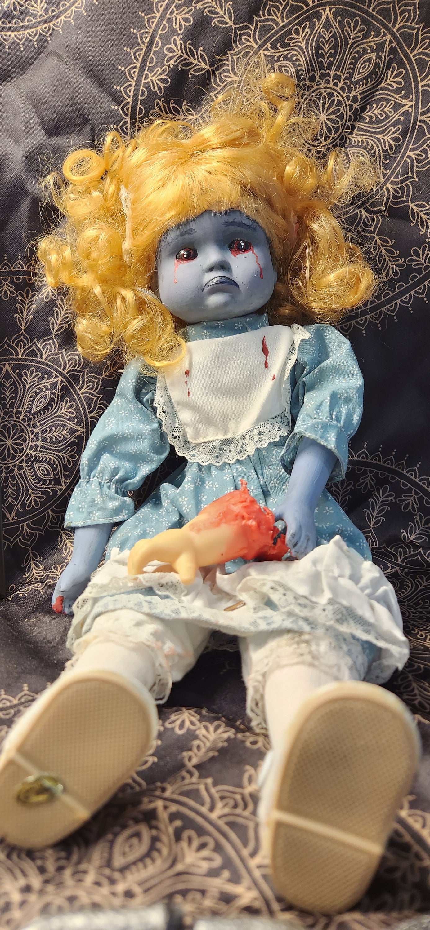 Hand Painted Vintage Cursed Doll - Etsy