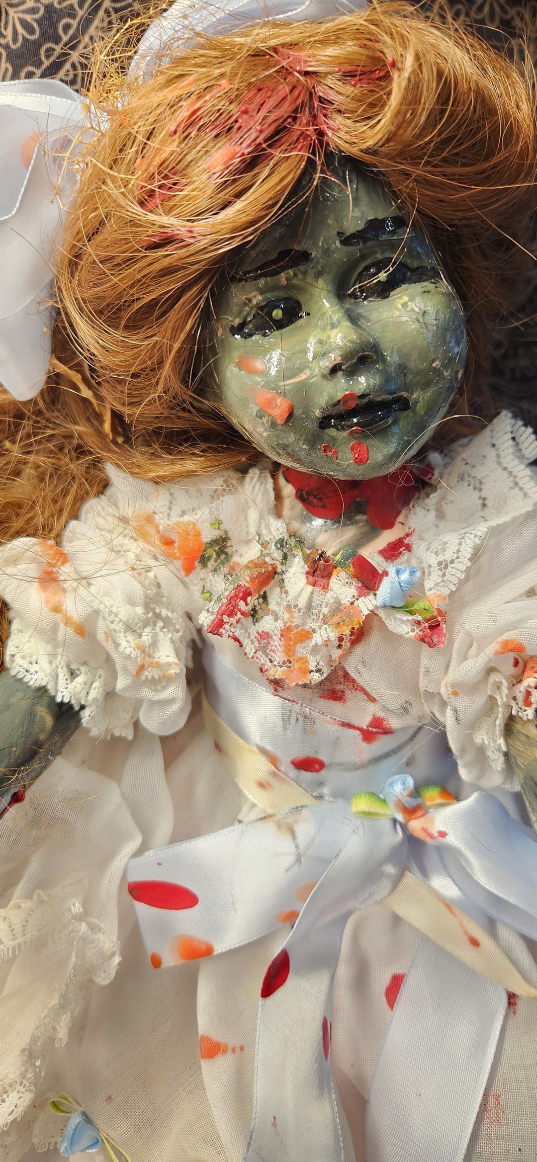 Hand Painted Vintage Cursed Doll - Etsy